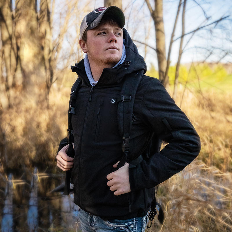 Men's Heated Jacket Coat with Hood and Battery Pack – TideWe