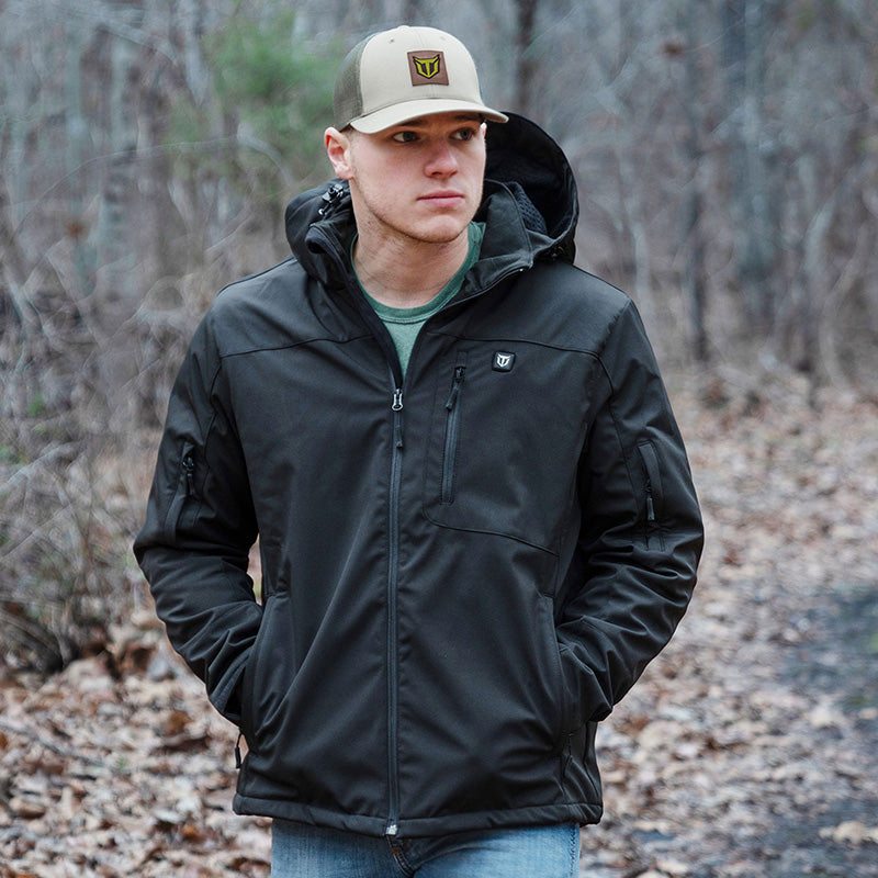 Men's Heated Jacket Coat with Hood and Battery Pack – TideWe