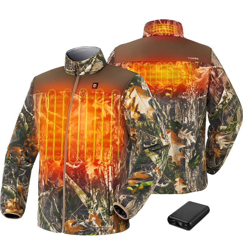 Men’s Heated Fleece Jacket Rechargeable Clothing - Truetimber Kanati ...