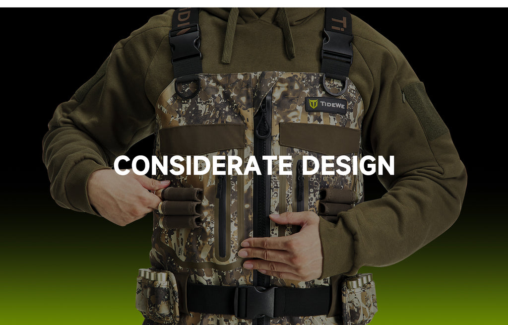 TideWe DeepWade Zip Waders Duck Hunting Breathable Chest Waders - TideWe