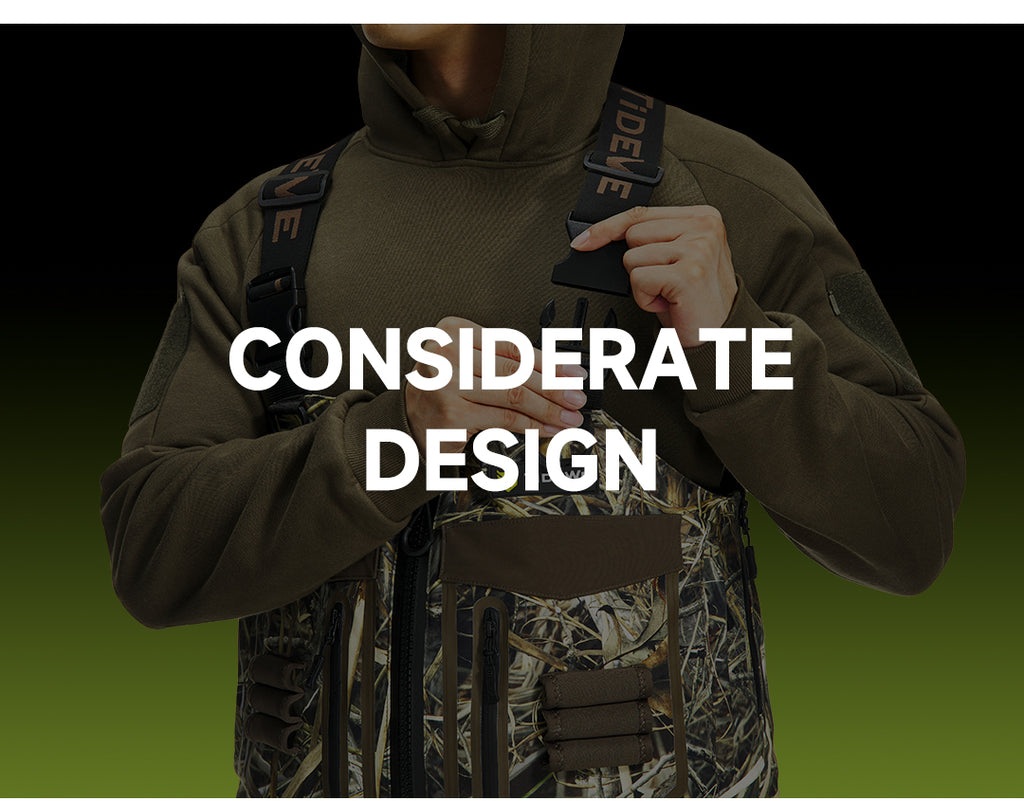 TideWe DeepWade Zip Waders Duck Hunting Breathable Chest Waders - TideWe