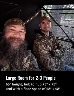 TideWe Hunting Ground Blind 2-3 Person Pop Up Hunting Blind Tent See ...